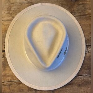 Nick Fouquet | Accessories | Nick Fouquet Cream Tan Flat Felt Fedora ...